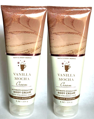 2 BATH & BODY WORKS VANILLA MOCHA ULTIMATE HYDRATION BODY CREAM 8 OZ ...