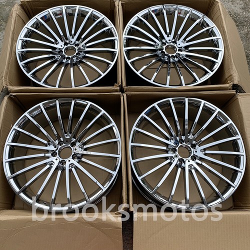 22" MULT SPOKE CHROME STYLE WHEELS RIMS FIT FOR MERCEDES BENZ W166 W167 ...