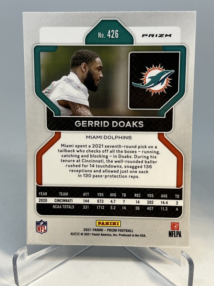 2021 Panini Prizm Rookie Red White & Blue Prizm Gerrid Doaks #426 ...