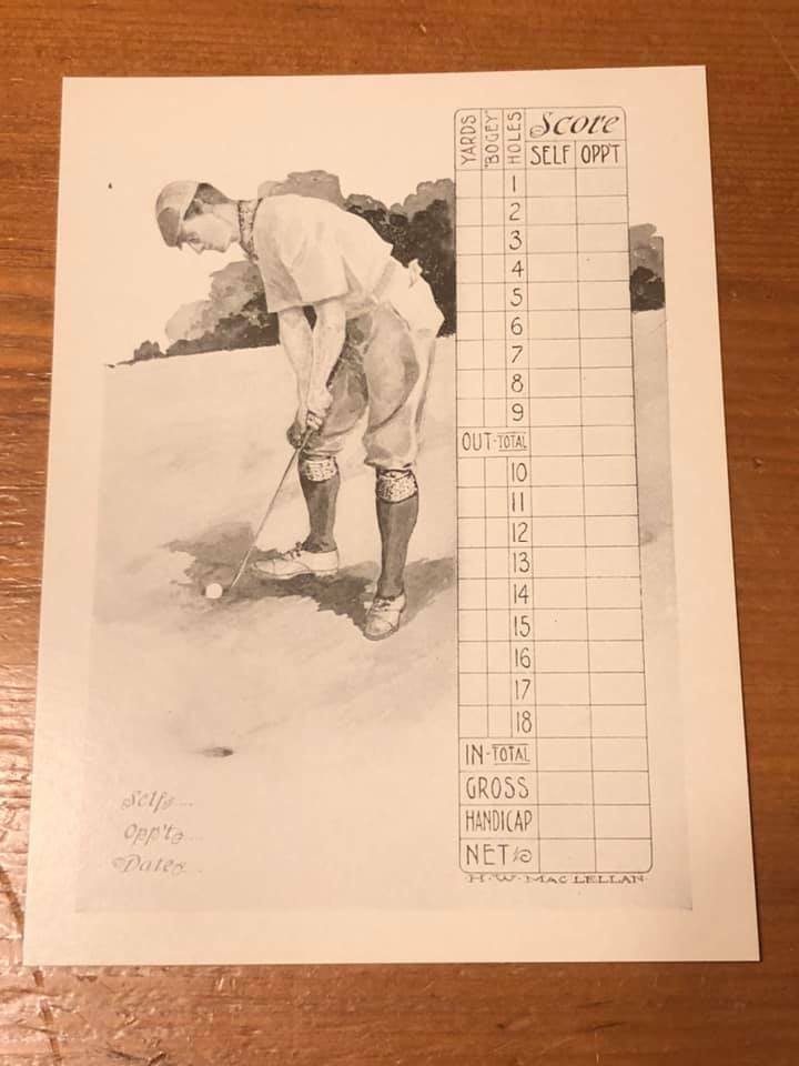 10 sets of Two Vintage Golf Scorecards - Unused - Beautiful! | eBay