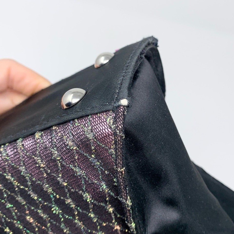 Betsey Johnson Vintage Corset Bag Y2K 00s Floral Mesh Overlay Lace Up ...