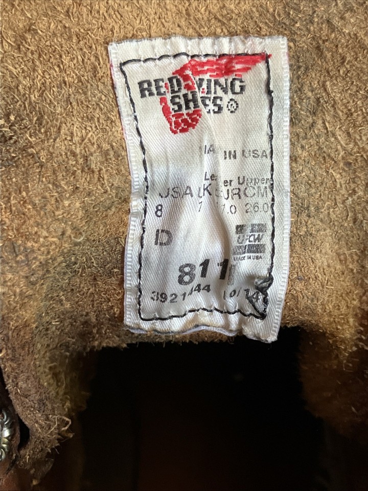 Red Wing Shoes 8111 Iron Ranger Amber Leather Nitrile Cork Sole Boots ...