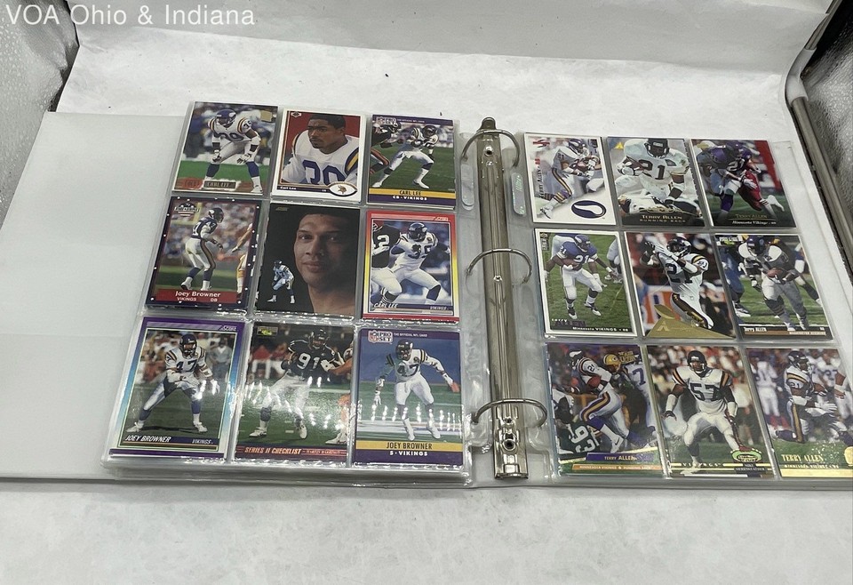 Lot Of Vintage 1990s Football Sports Cards In 2" Binder | eBay