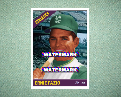 Ernie Fazio Kansas City Athletics A's 1966 Style Custom Baseball Art ...