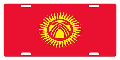 Kyrgyzstan Flag Custom License Plate NATIONAL Emblem ORIGINAL Version ...