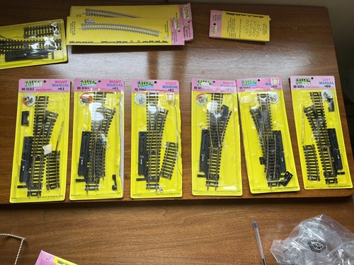 6 manual track switches HO scale Atlas snap New Old Stock Made In USA ...