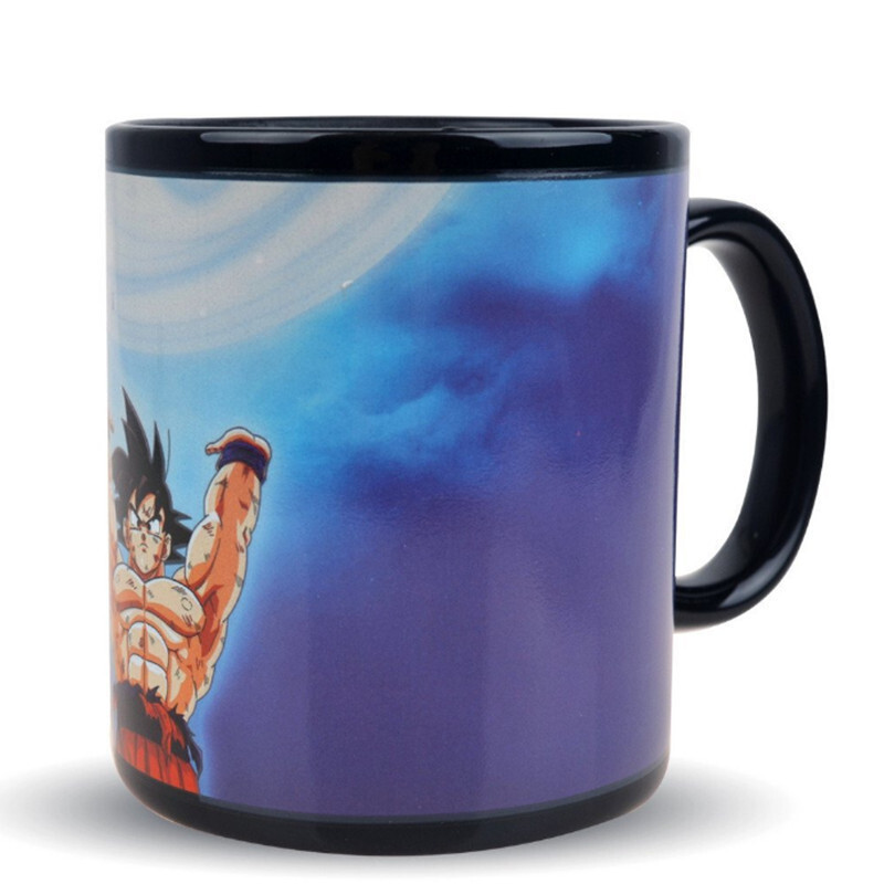 Dragonball-Z wukong Super Saiyan Power Up Heat Changing Coffee Mug Goku ...