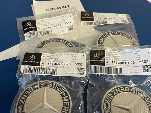 Genuine Mercedes Benz SLK S ML Class Hub Cap Star Blue 4-Set OE ...