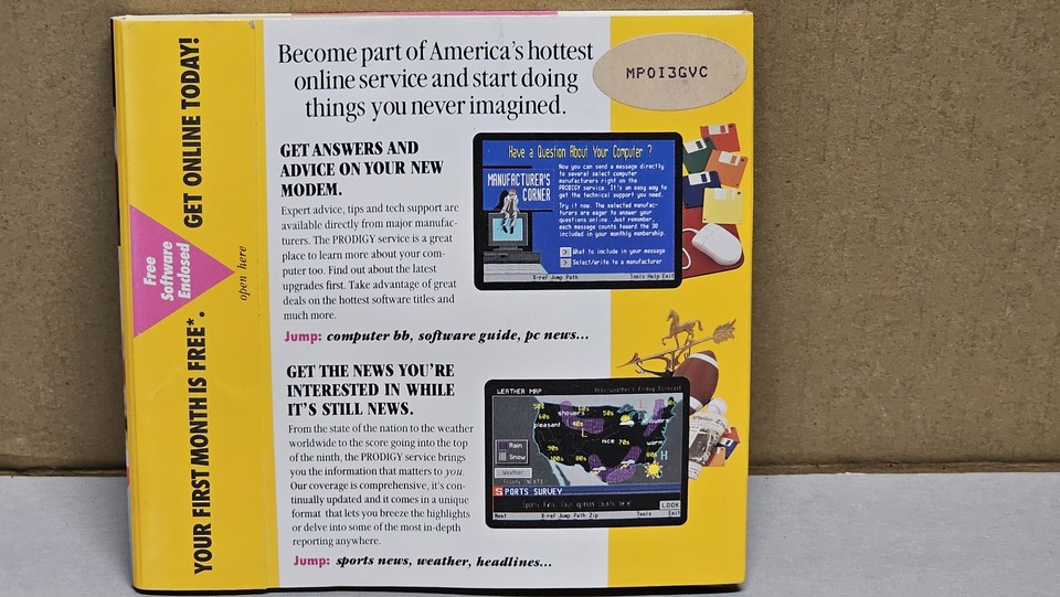 Prodigy Service Membership Kit 3.5" Disk | eBay