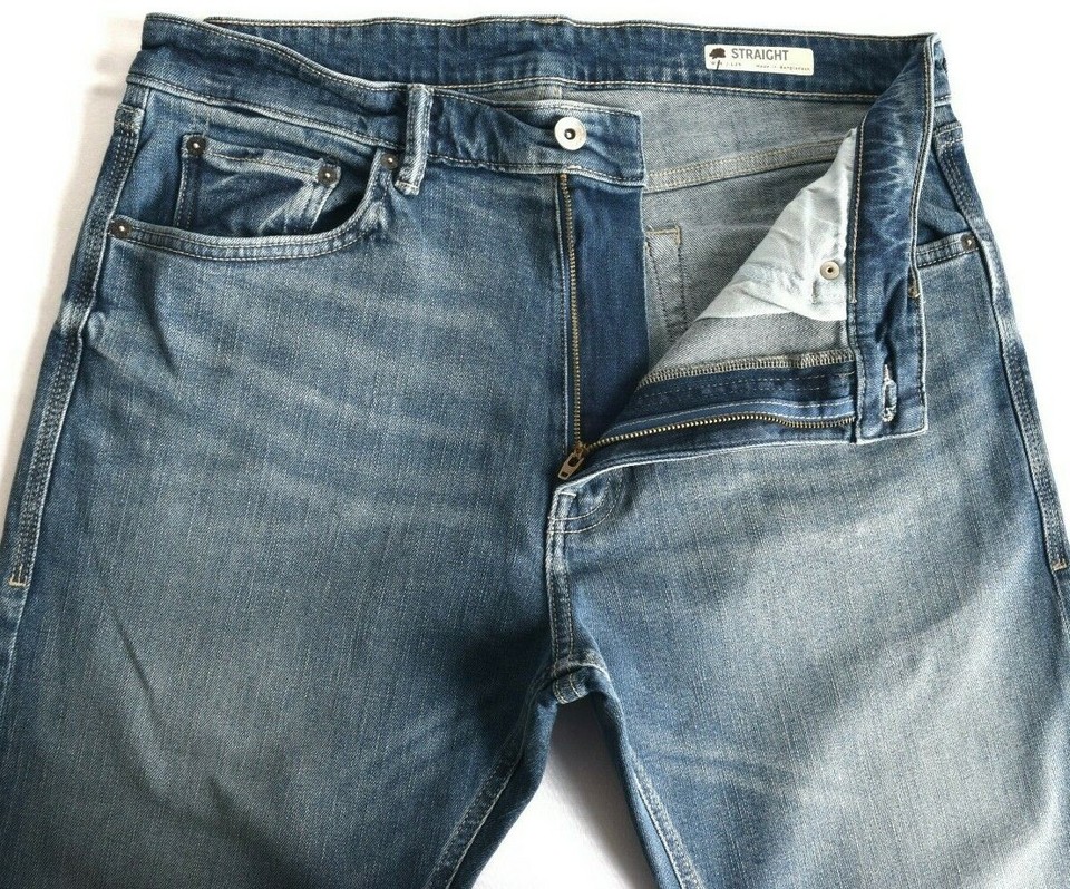 M&S Collection jeans mens straight fit stretch jeans FACTORY SECONDS M3 ...