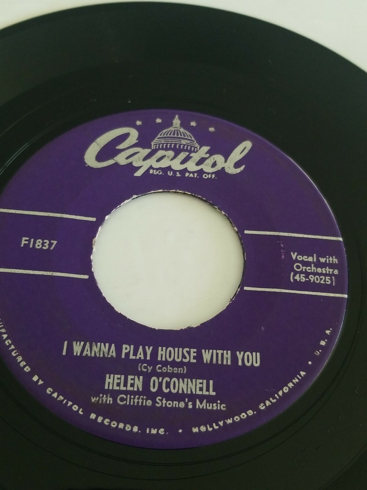 HELEN O'CONNELL 45 SLOW POKE / I WANNA PLAY HOUSE WITH YOU 7" VG F1837 ...