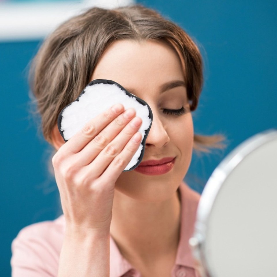 8 Pcs Washable Makeup Remover Pads Wipes Facial Cleansing Reusable ...