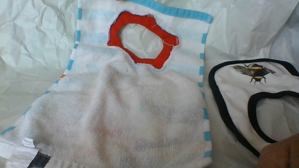 2 Cute Baby Bibs! One Victoria Beckham Bee Snap Back & 1 Cow Cotton ...