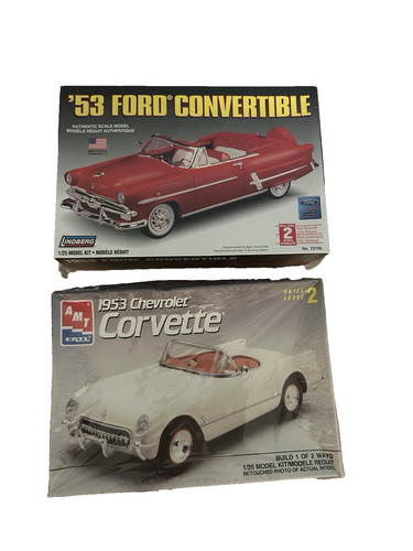 Lot of 2 Unopened Car Models - AMT 53 Corvette & Lindberg 53 Ford ...