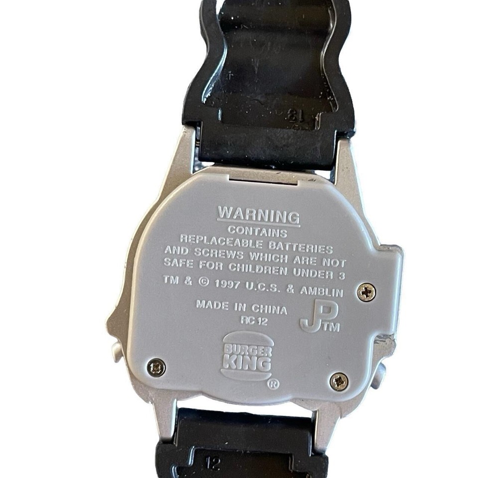 Vintage 1997 Jurassic Park Burger King Watch Plastic NEEDS BATTERY | eBay