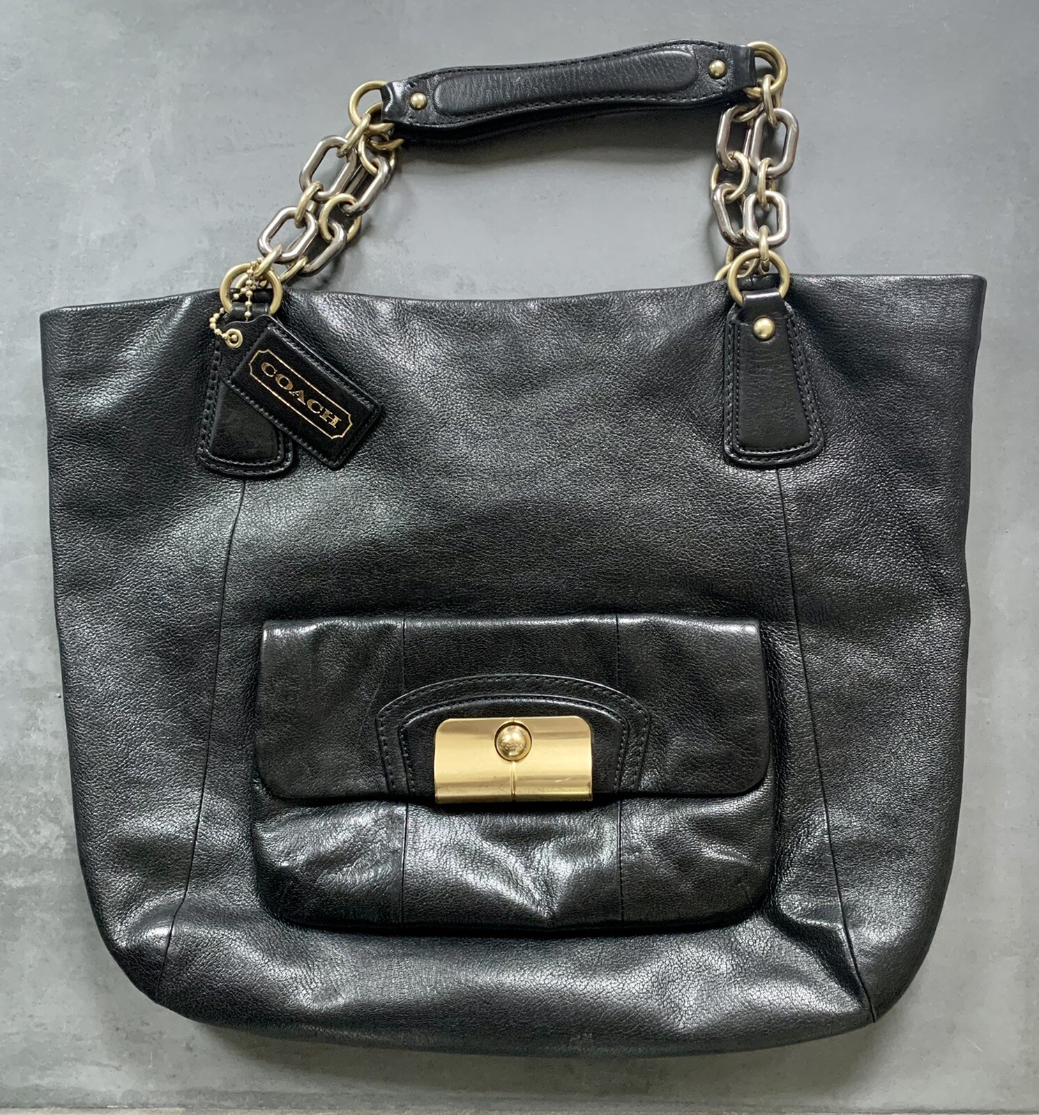 Coach “Kristin” Brass Chain Limited Edition Front Poc… - Gem