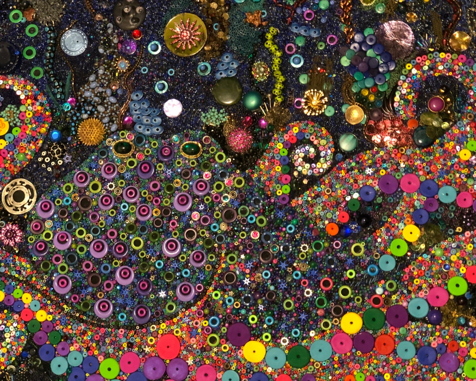 Large Original Outsider Art Found Object Mosaic Wall Hanging ...