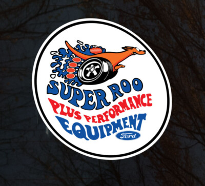 FORD SUPER ROO PLUS PERFORMANCE STICKER 100mmX100mm FPV VINTAGE CLASSIC ...