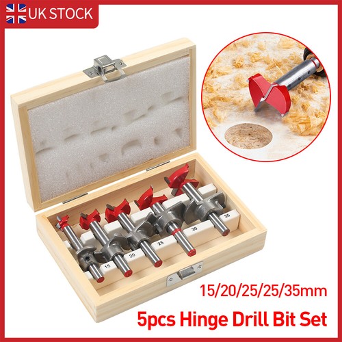5Pcs Forstner Bit 15-35mm TCT Wood MDF Hole Saw Cutter Hinge Boring ...