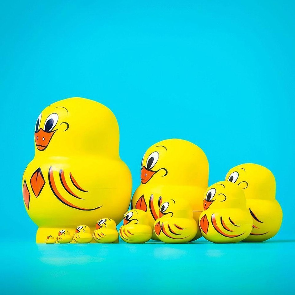 Stacked Duck, Stacked Duck Prank Wooden Duck Handmade Nesting Russian ...