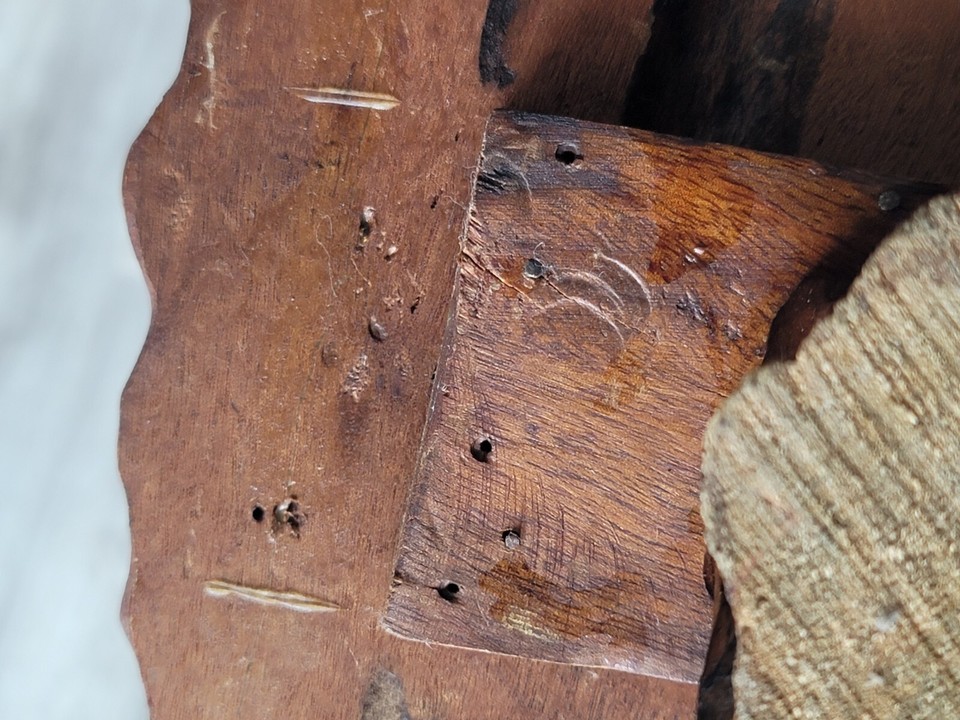 Vintage 3 Tier Biomorphic Carved Tree Trunk Plant Stand Shelf 12.5 ...