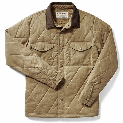Filson Hyder Quilted Jac Shirt 20019390 Tan Khaki OG Waxed Jacket ...