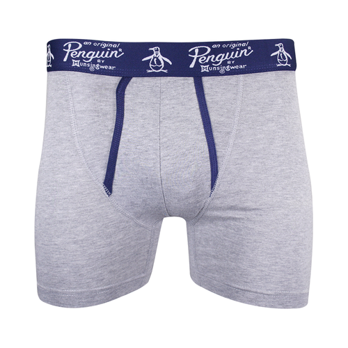 Original Penguin Men's Grey With Navy Open Fly Boxer Brief (S02) | eBay