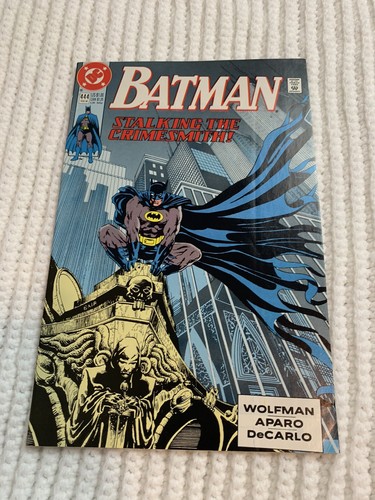 Vintage 1990 Batman Stalking The Crimesmith! #444 Comic Book, DC Comics ...