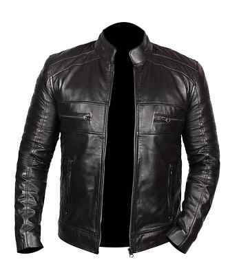 Men Black Leather Jacket | eBay