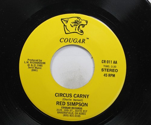 Country 45 Red Simpson - Circus Carny / Waitin' On A Catfish On Cougar ...