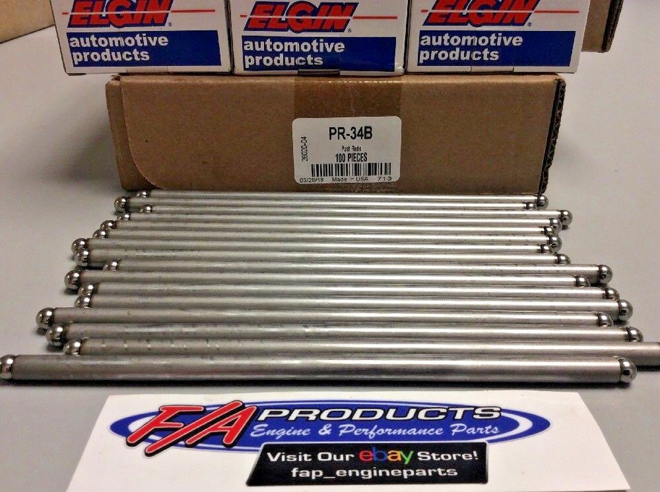 Small Block Chevrolet 327 350 383 400 7.8" Long Push Rods Set Of 16 ...