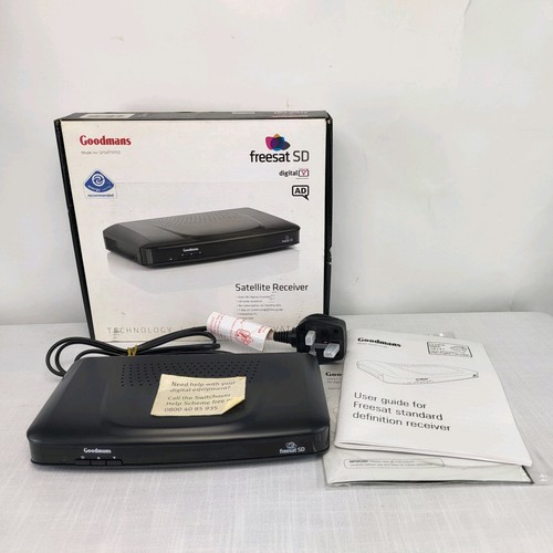 Goodmans GFSAT101SD Freesat SD Satellite Receiver Set Top Box+ Remote ...