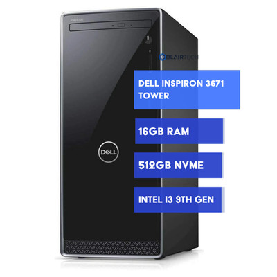 Dell Inspiron Tower Computer PC- Intel i3 9th Gen - 16GB RAM 512GB NVMe ...