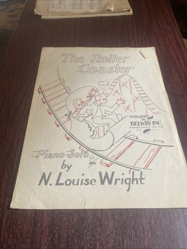 Sheet Music THE ROLLER COASTER Piano Solo by N. LOUISE WRIGHT ©1953 | eBay