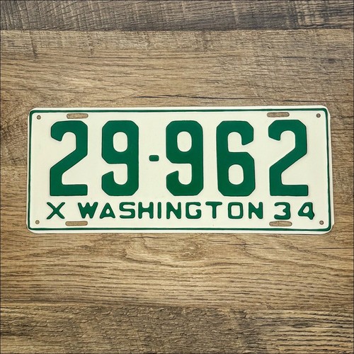 WASHINGTON 1934 License Plate - 29-962 - Professionally Restored - DMV ...