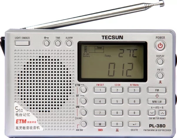 Tecsun PL380 DSP PLL FM/LW/SW/MW Digital Portable Multi Band Stereo ...