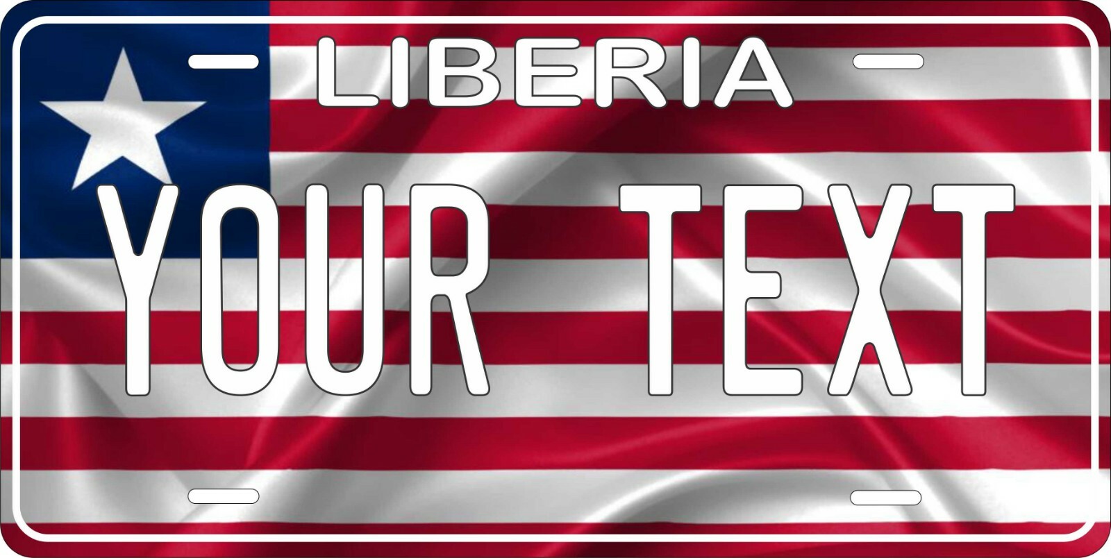 Liberia Flag License Plate Personalized Car Auto Bike Motorcycle Custom ...