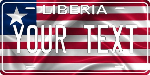 Liberia Flag License Plate Personalized Car Auto Bike Motorcycle Custom ...