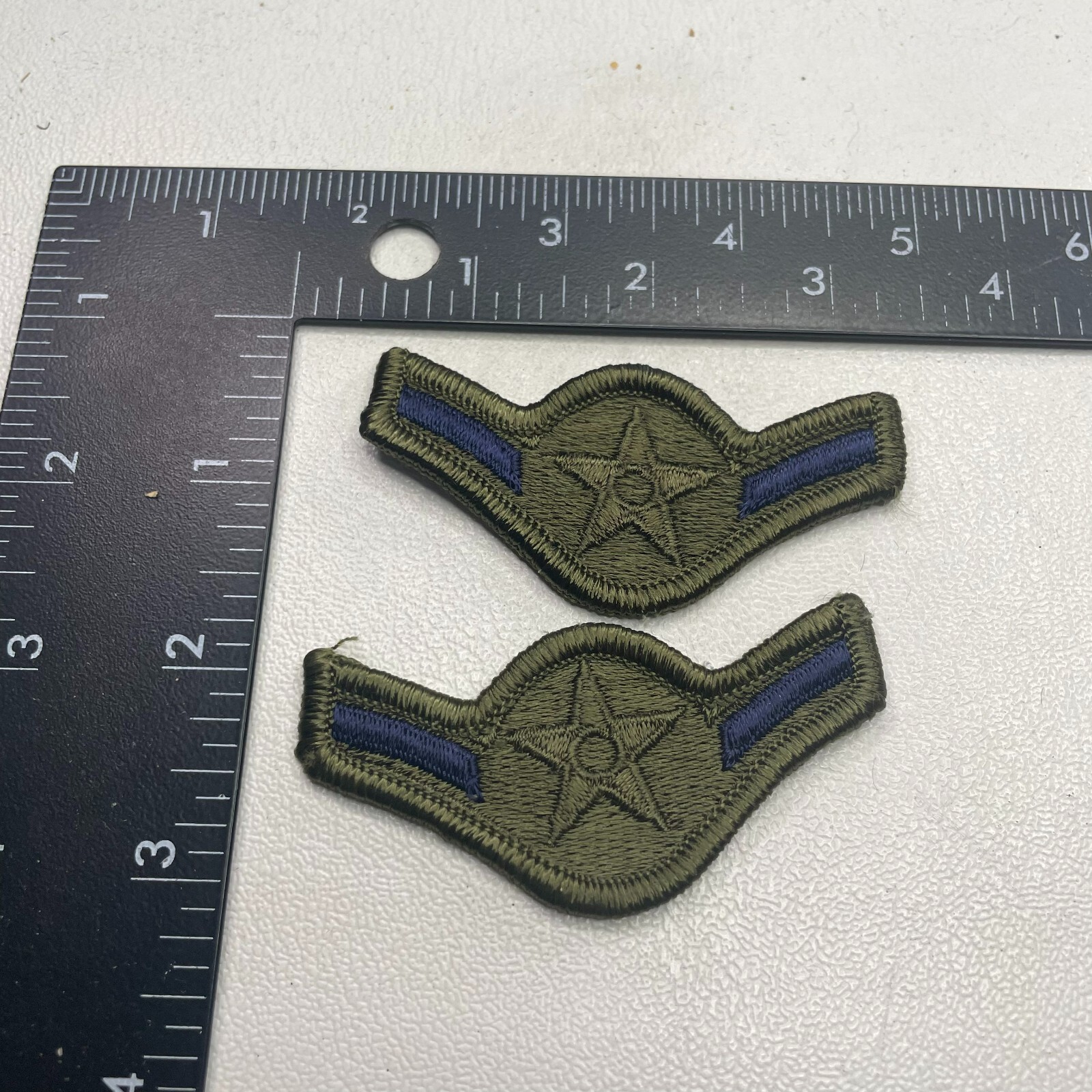 SUBDUED SMALL SIZE AIRMAN E-2 USAF U.S. Air Force Rank Patch Lot 28MU ...