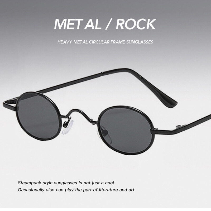 Vintage Small Round Sunglasses Retro Slender Metal Frame Candy Colors ...