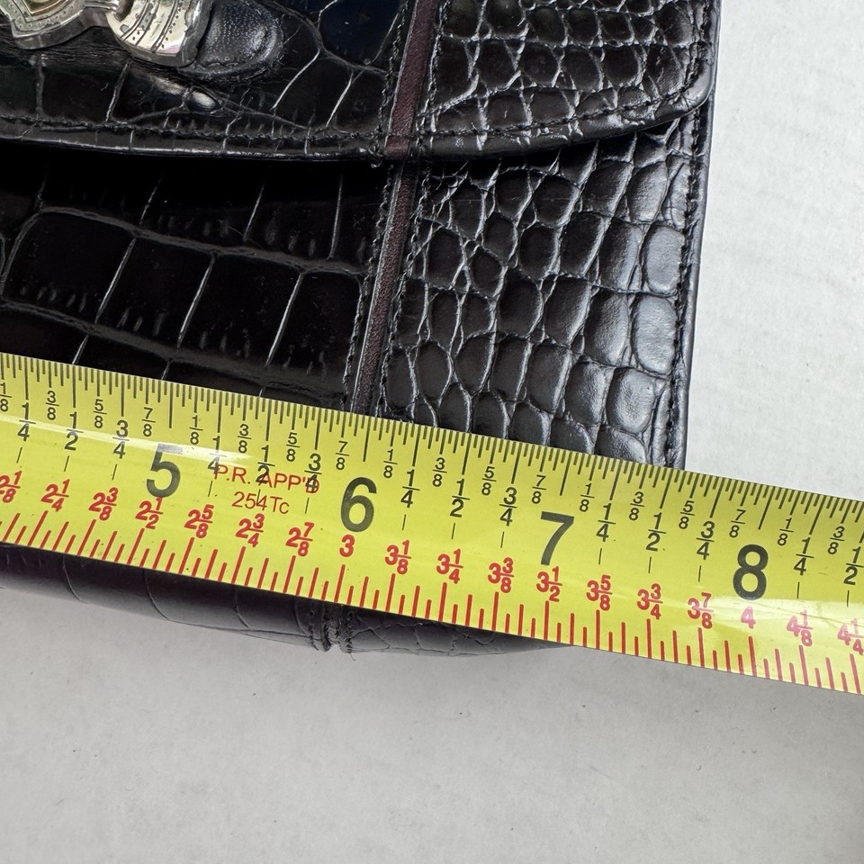 Brighton Small Crossbody Bag Purse Organizer Moc Croc Black Brown ...