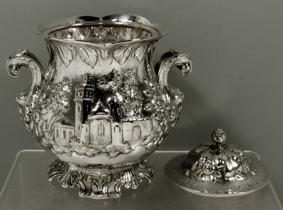 Kirk Silver Sugar Bowl c1880 CASTLE PATTERN | eBay