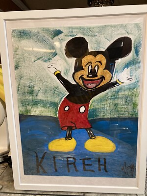 Personalized/Customized Mickey Mouse Name Original Paintin Wall Art ...