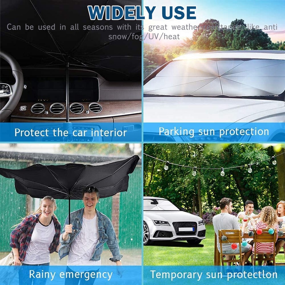 Foldable Car Windshield Sun Shade Umbrella Front Window Heat Protection ...