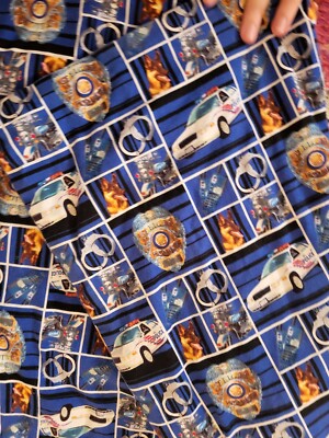 Handmade heavy lap throw quilt or baby blanket police cops law ...