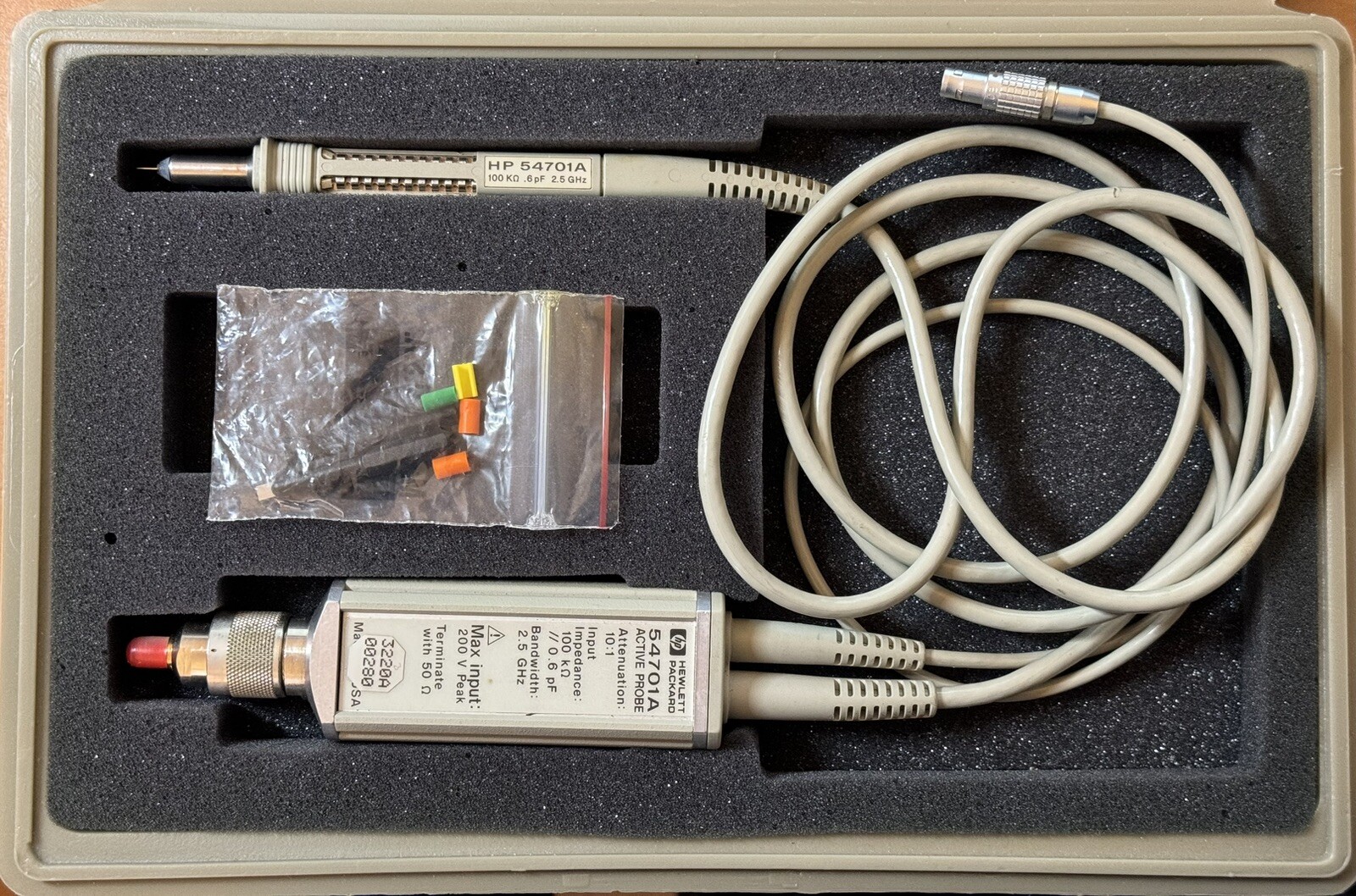 HP 54701A 2.5 Ghz Active Probe 10:1 Attenuation 50 Ohm | eBay