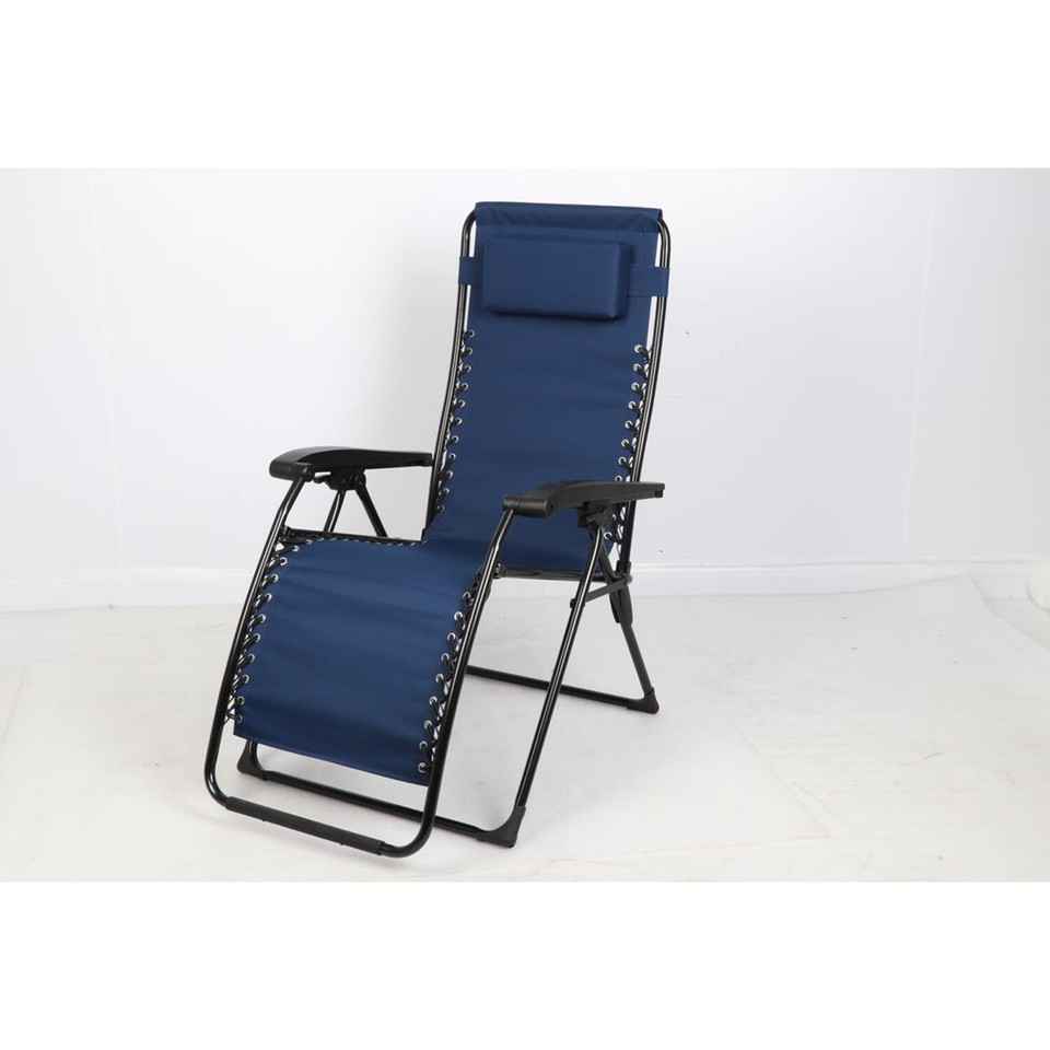 Guidesman LC-8014 Foldable Locking Outdoor Steel Zero Gravity Lounge ...