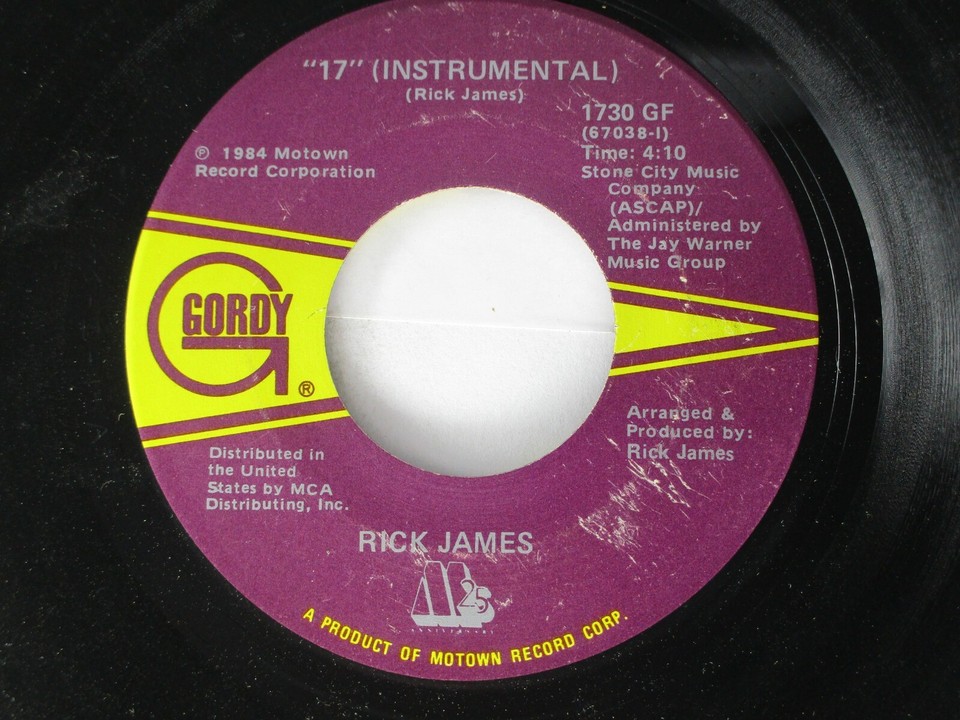 Rick James 17 / 17 (Insturmental) 45 Gordy 1984 | eBay