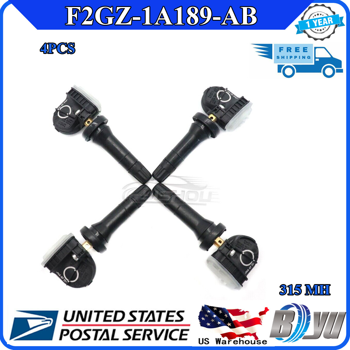 (4) F2GZ-1A189-AB Tire Pressure Sensors For 2015-2019F-150 Edge Mustang ...