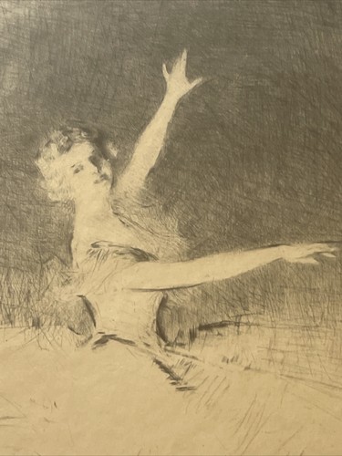 Antique Etching Dancer Troy Kinney Listed American Art Deco Women 1915 ...